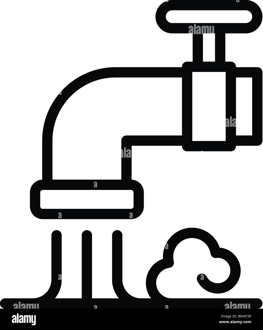Water tap icon. Outline water tap vector icon for web design isolated ...