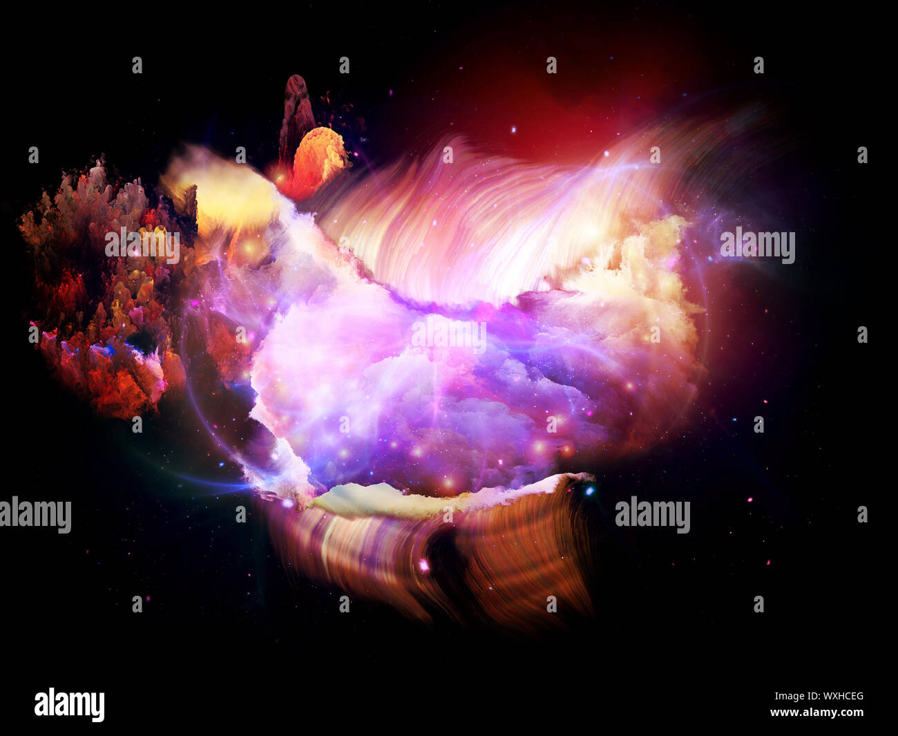 Backdrop composed of colorful design elements and suitable for use in ...
