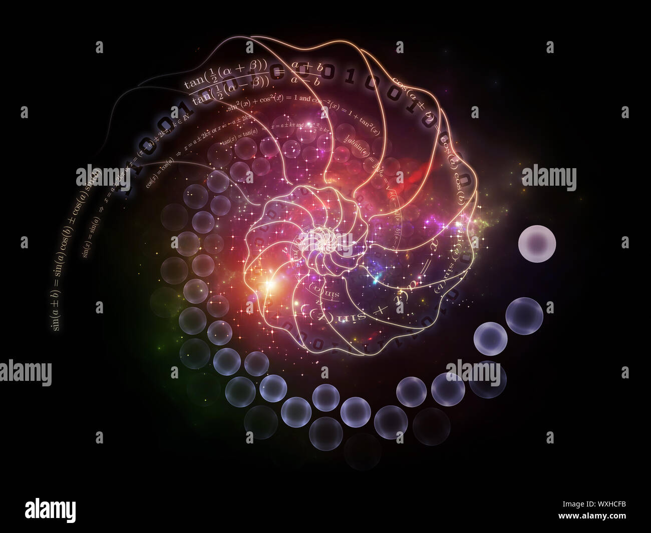 Artistic background made of spiral elements for use with projects on ...