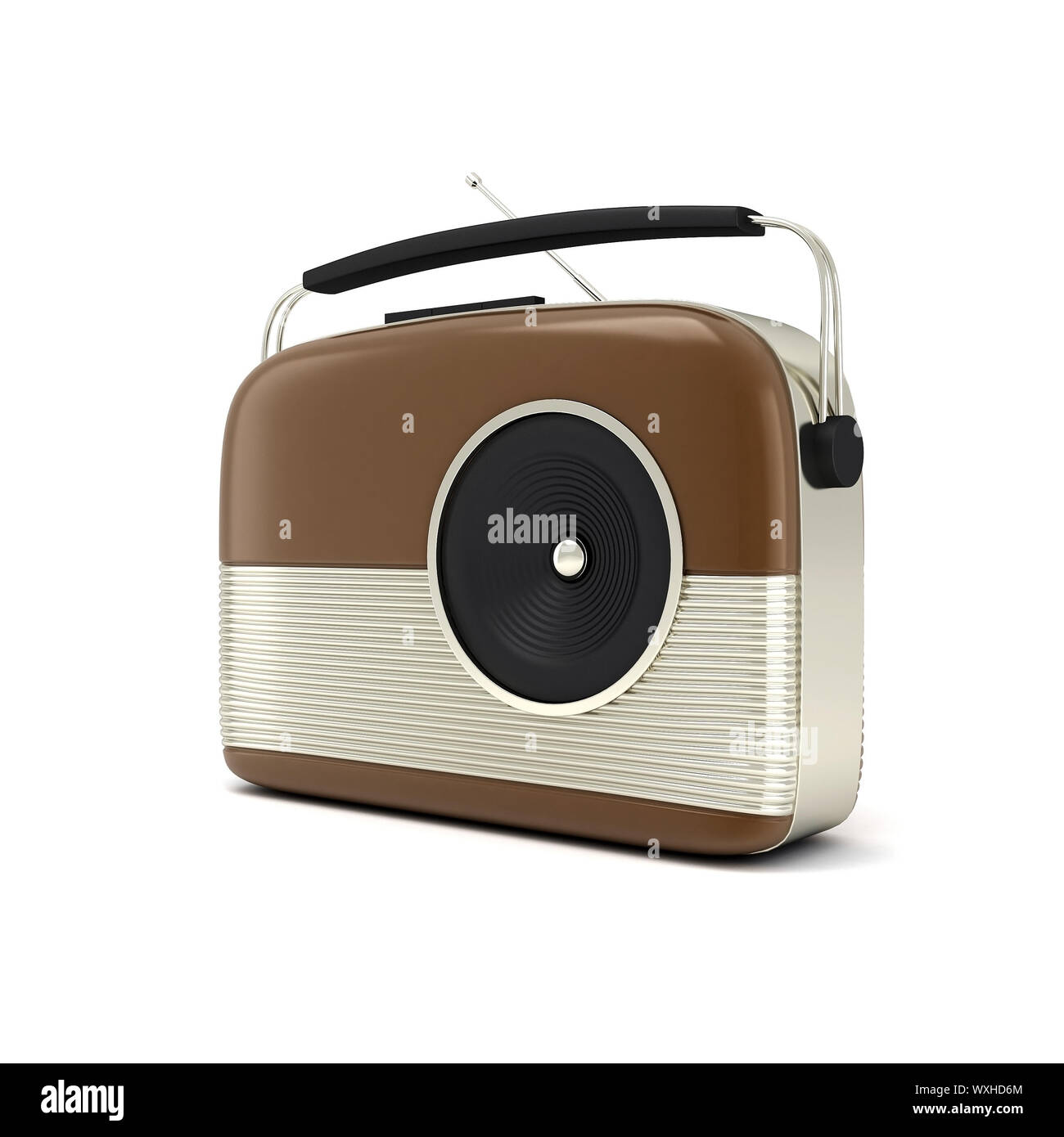 picture of retro radio on a white background Stock Photo - Alamy
