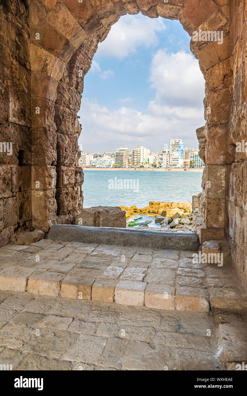 Crusaders Sea Castle Sidon Saida in South Lebanon Middle east Stock ...