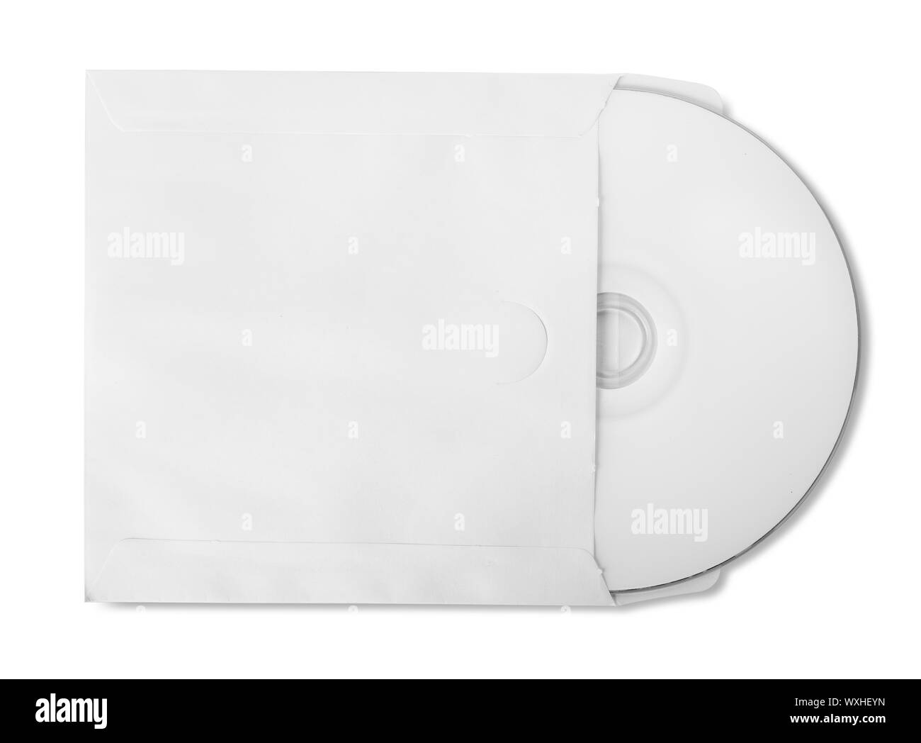CD with paper bag isolated on white background Stock Photo - Alamy