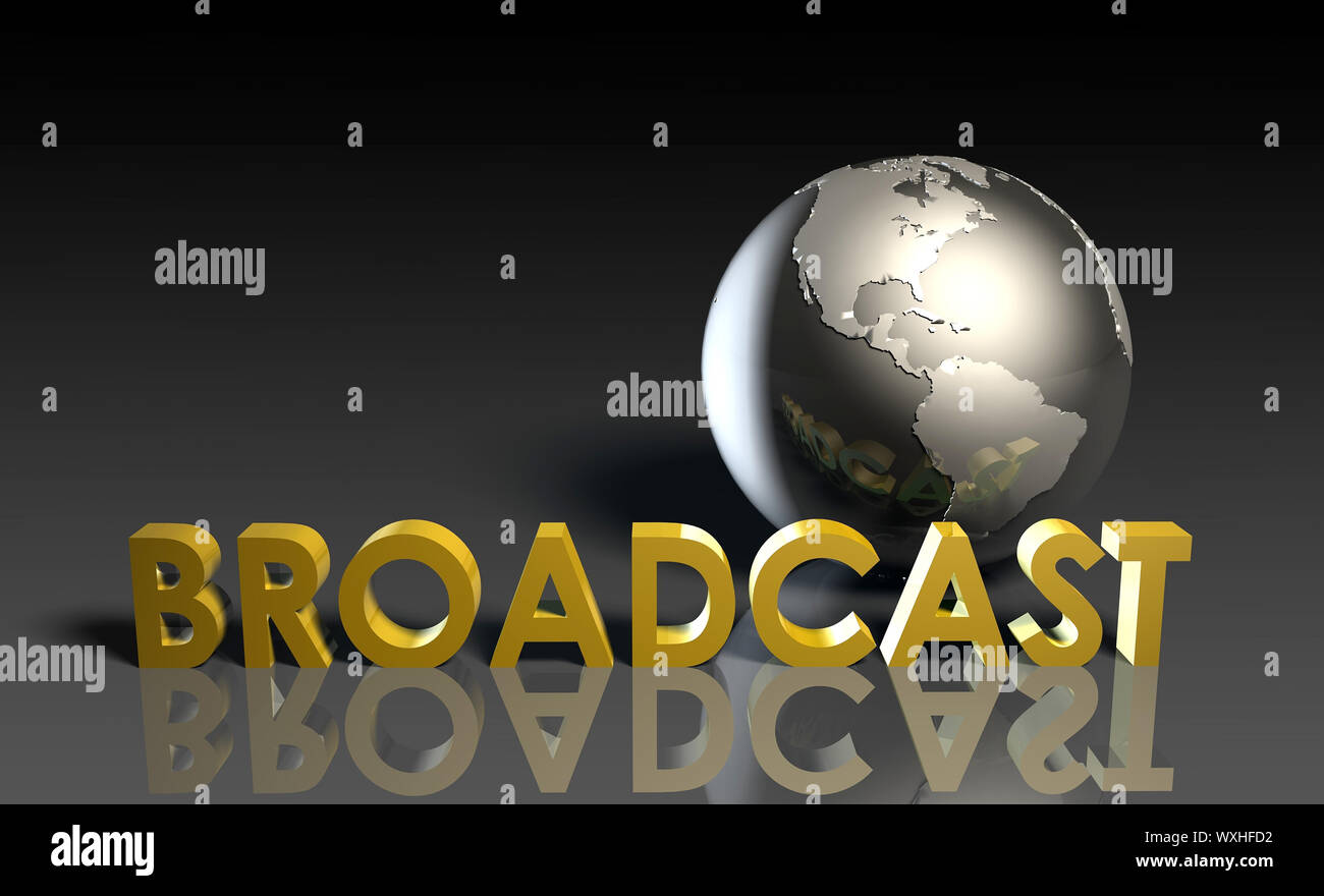 Global Broadcast Technology as Concept in 3d Stock Photo - Alamy