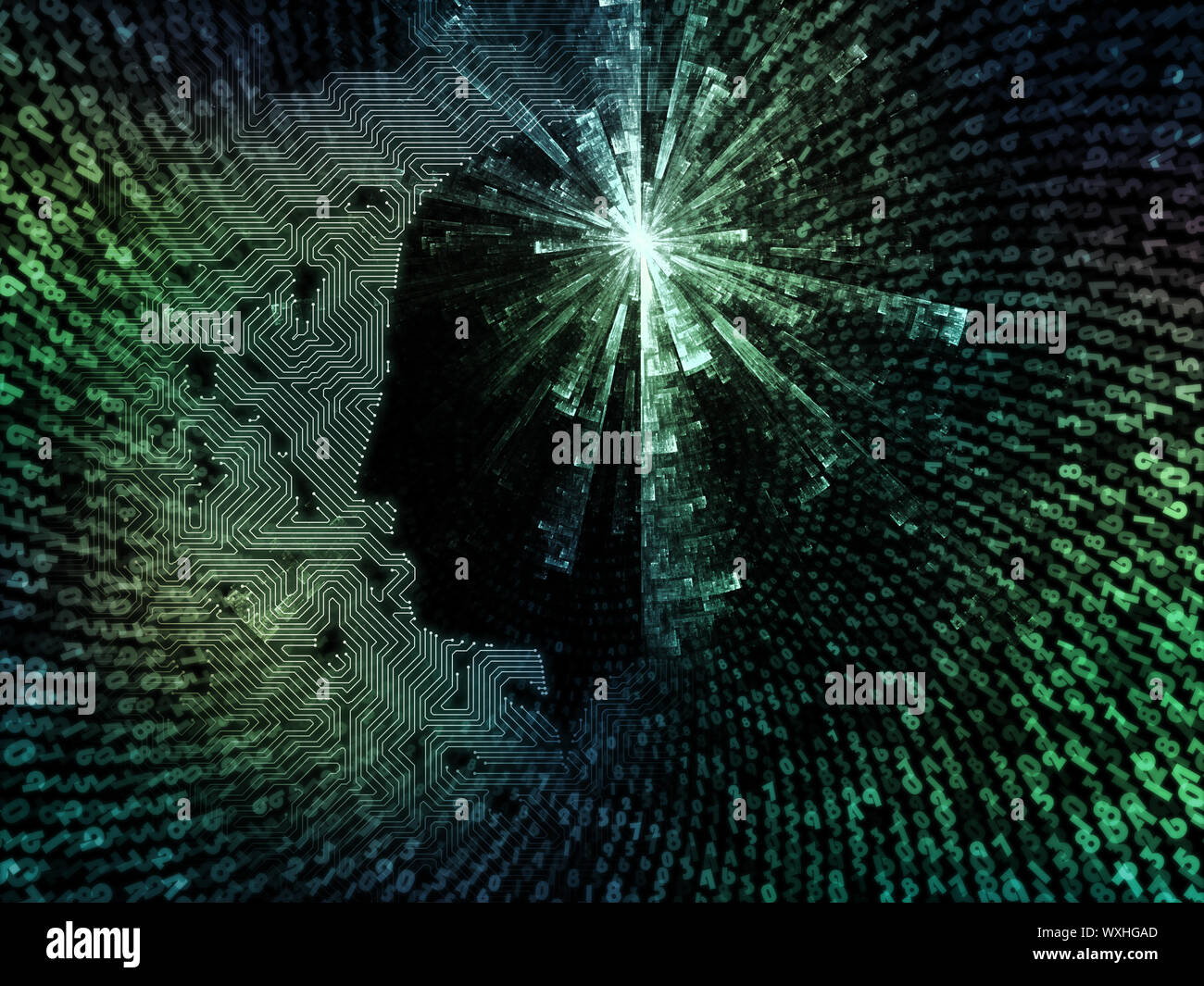 Composition of technological texture and human profile suitable as a ...