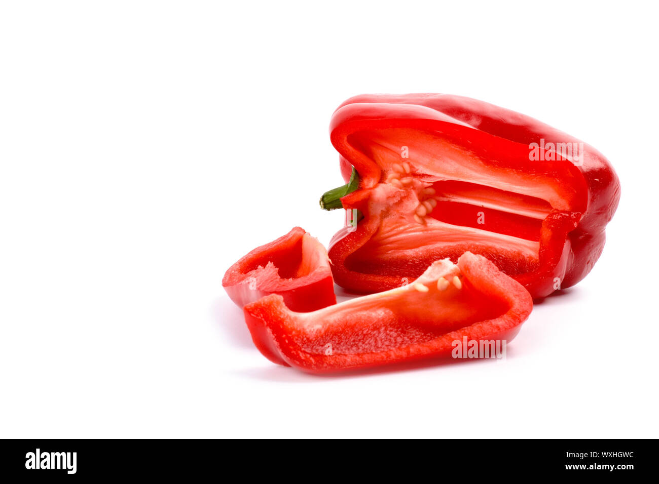 red paprika on white background Stock Photo - Alamy