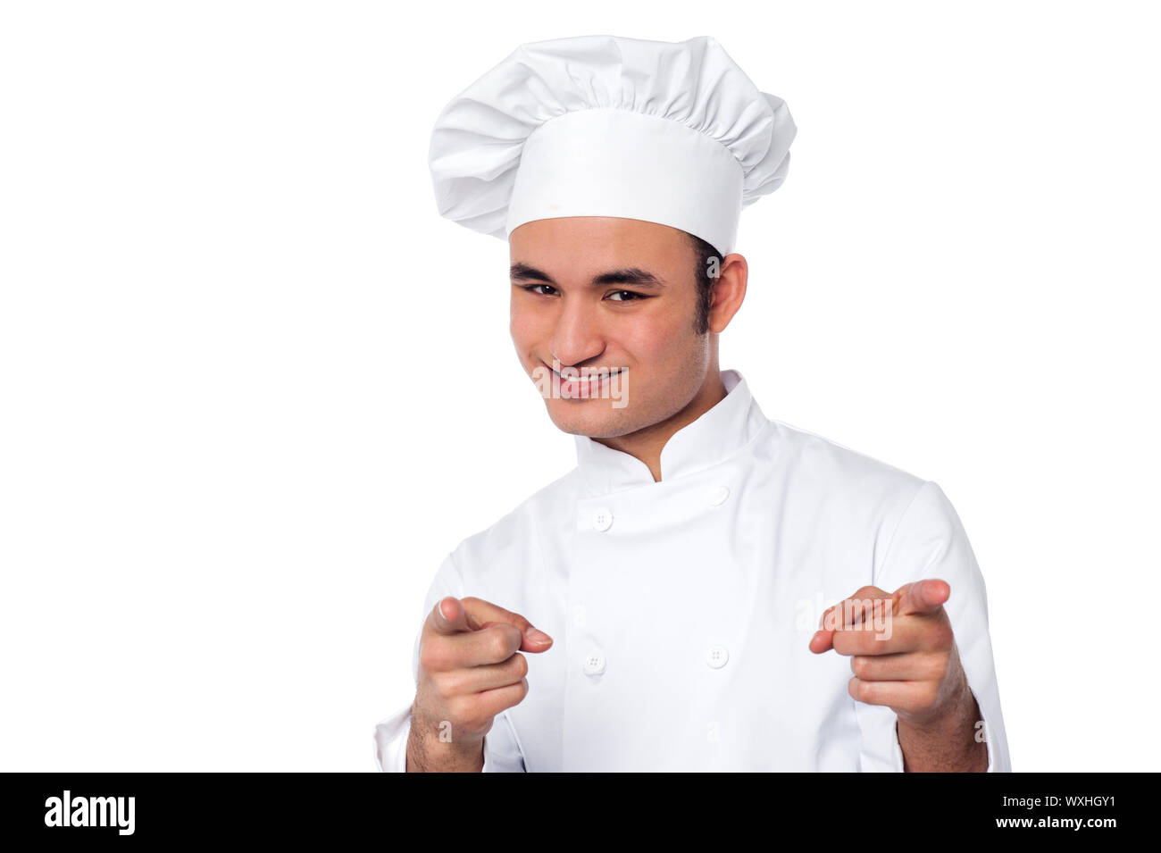 Young male chef in white hi-res stock photography and images - Alamy