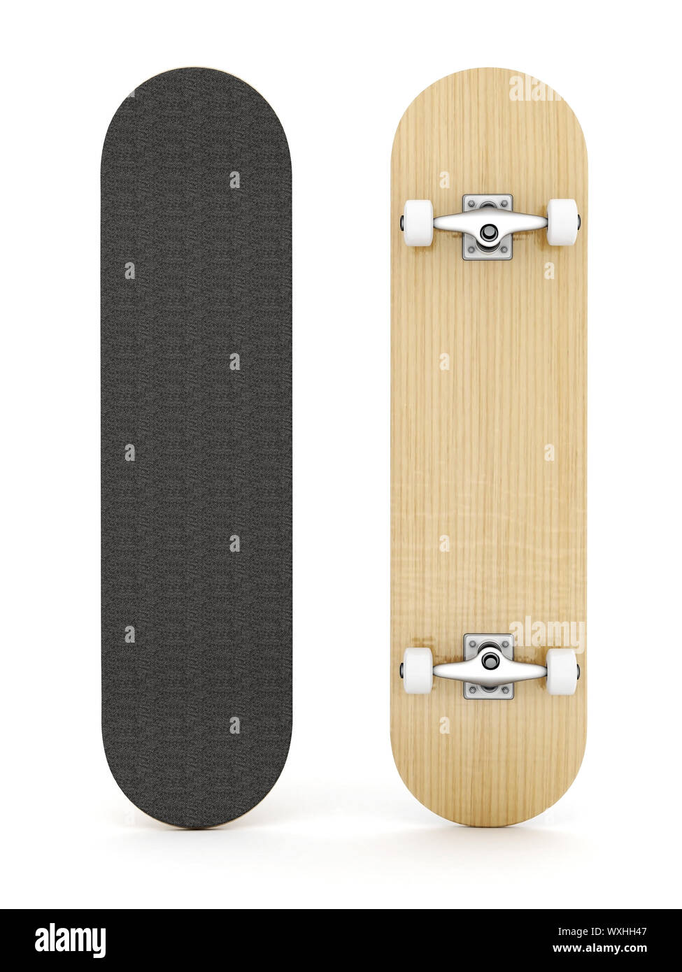 brand new skateboard, pictured on a white background Stock Photo - Alamy