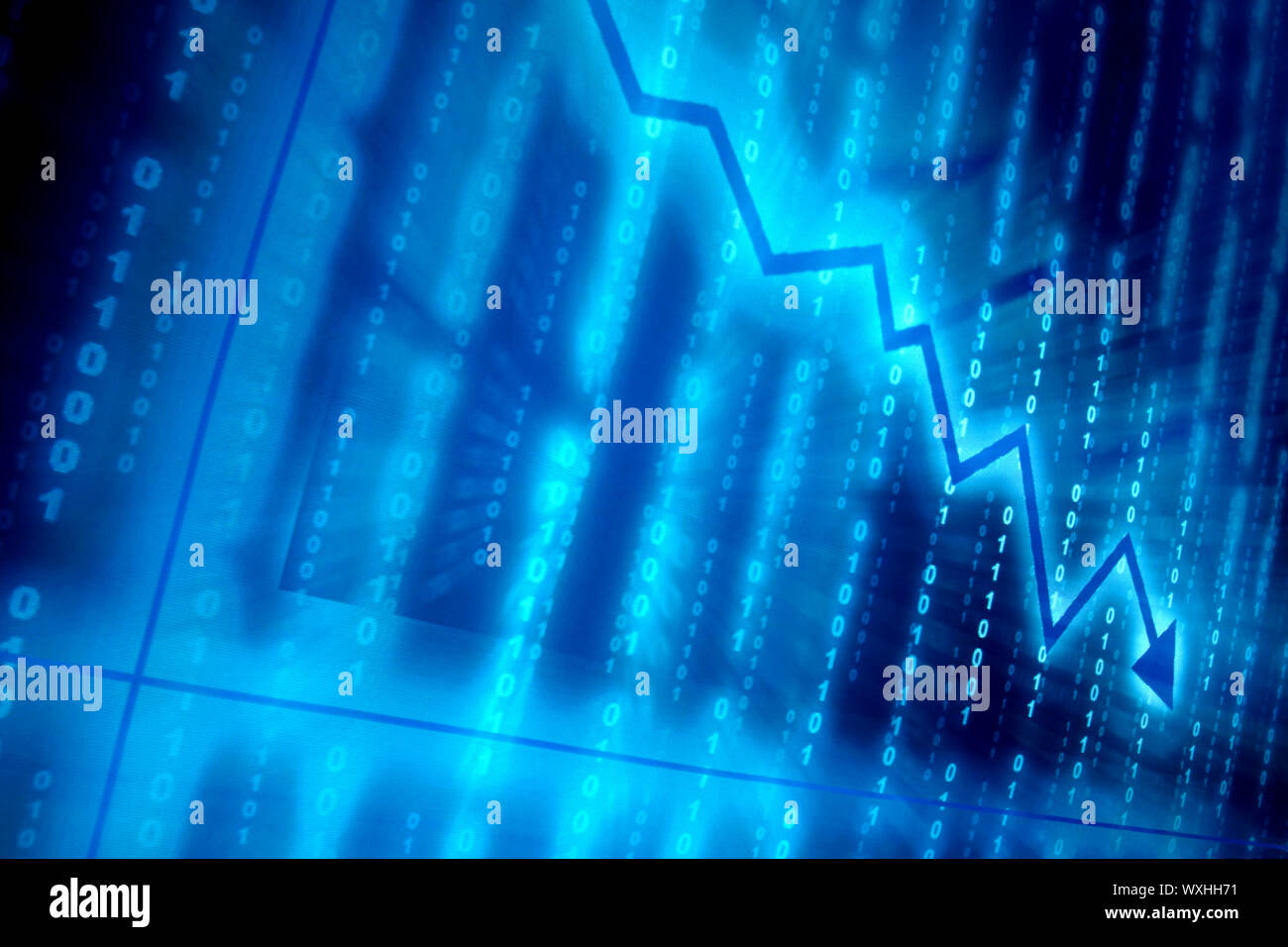 blue data space abstract financial background Stock Photo - Alamy