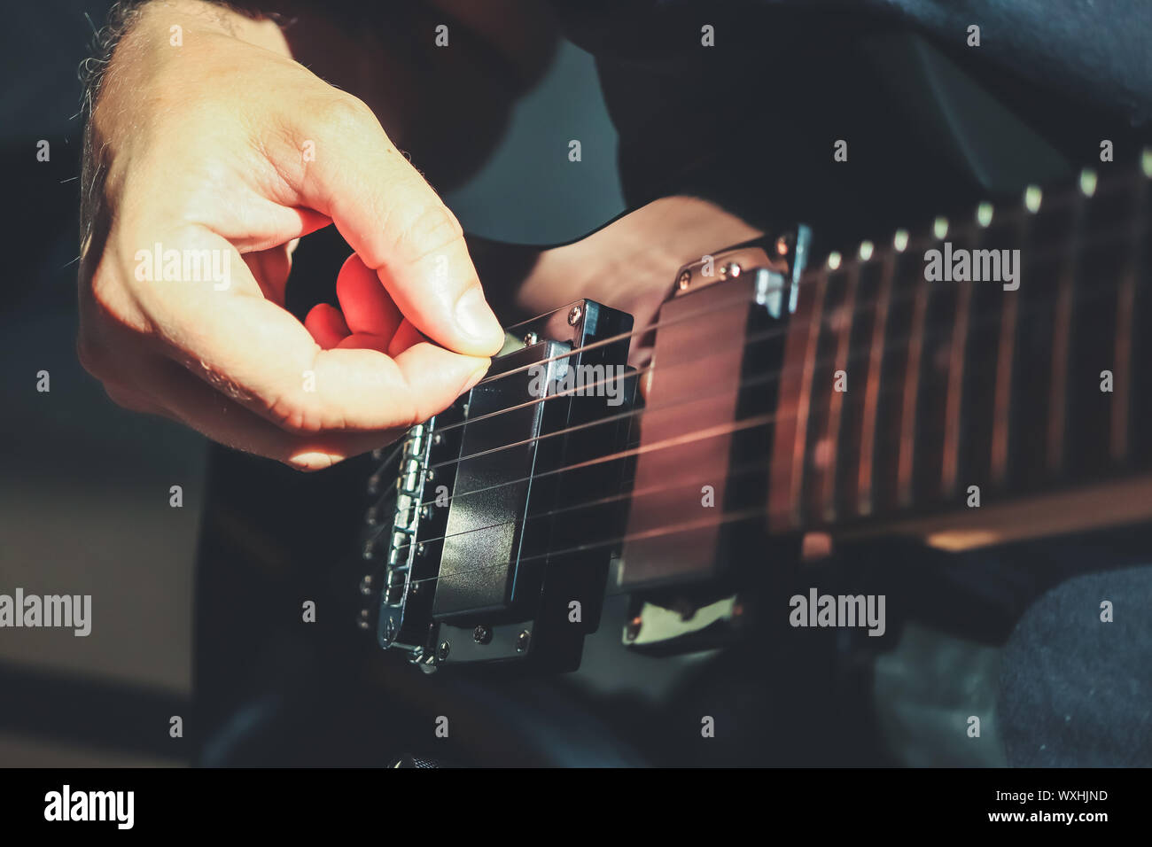 Playing the guitar. Guitarist's hand dynamic motion. Musical lifestyle ...