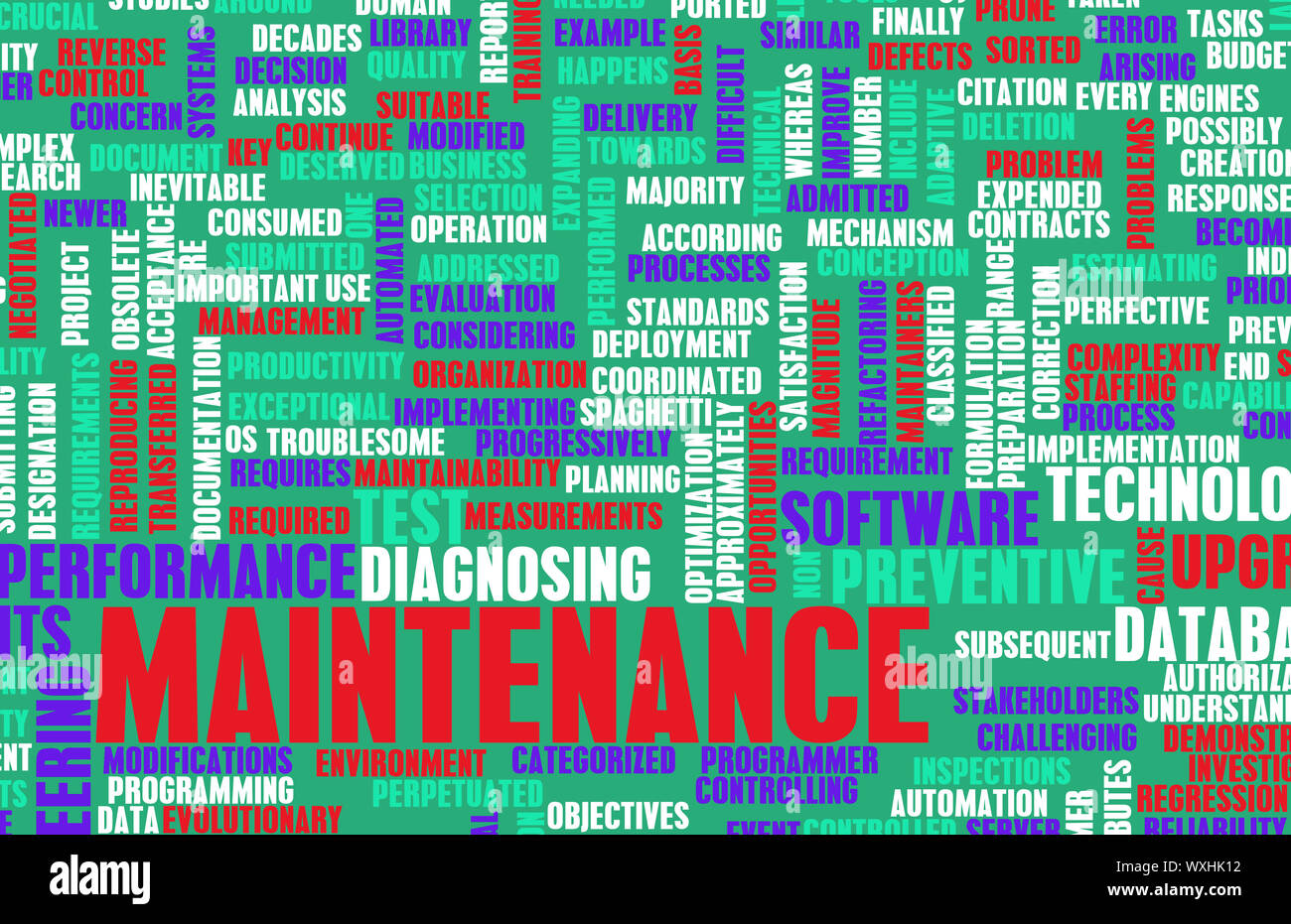 Maintenance System and Upgrade Server as Software Stock Photo - Alamy