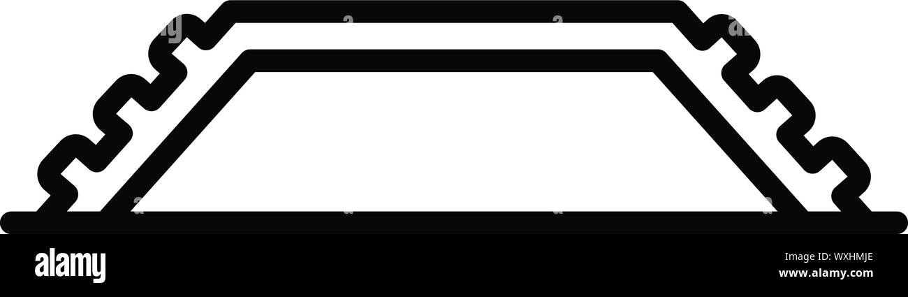 Dog training bridge icon. Outline dog training bridge vector icon for ...