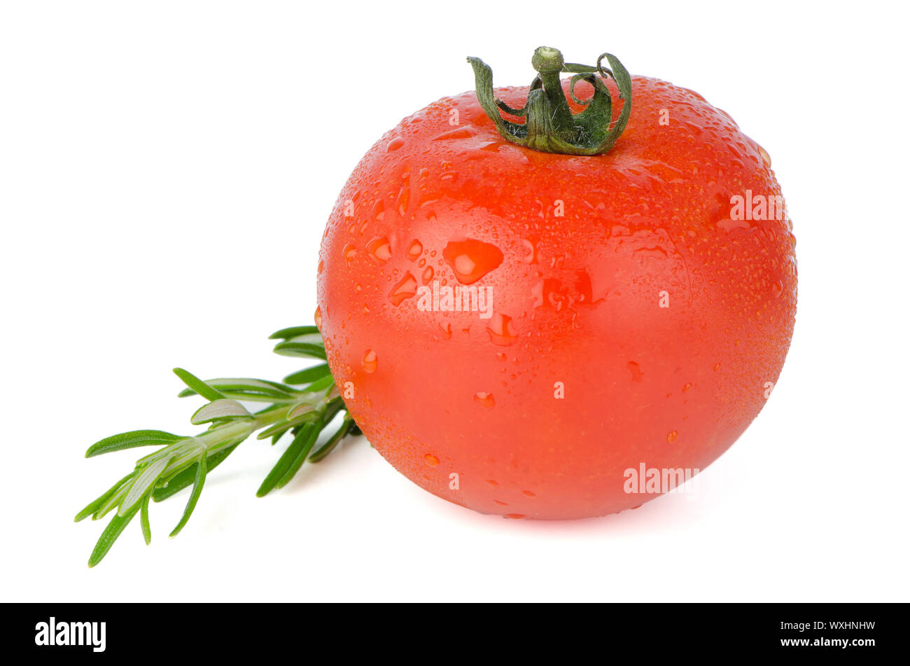Red tomato isolated on white background Stock Photo - Alamy