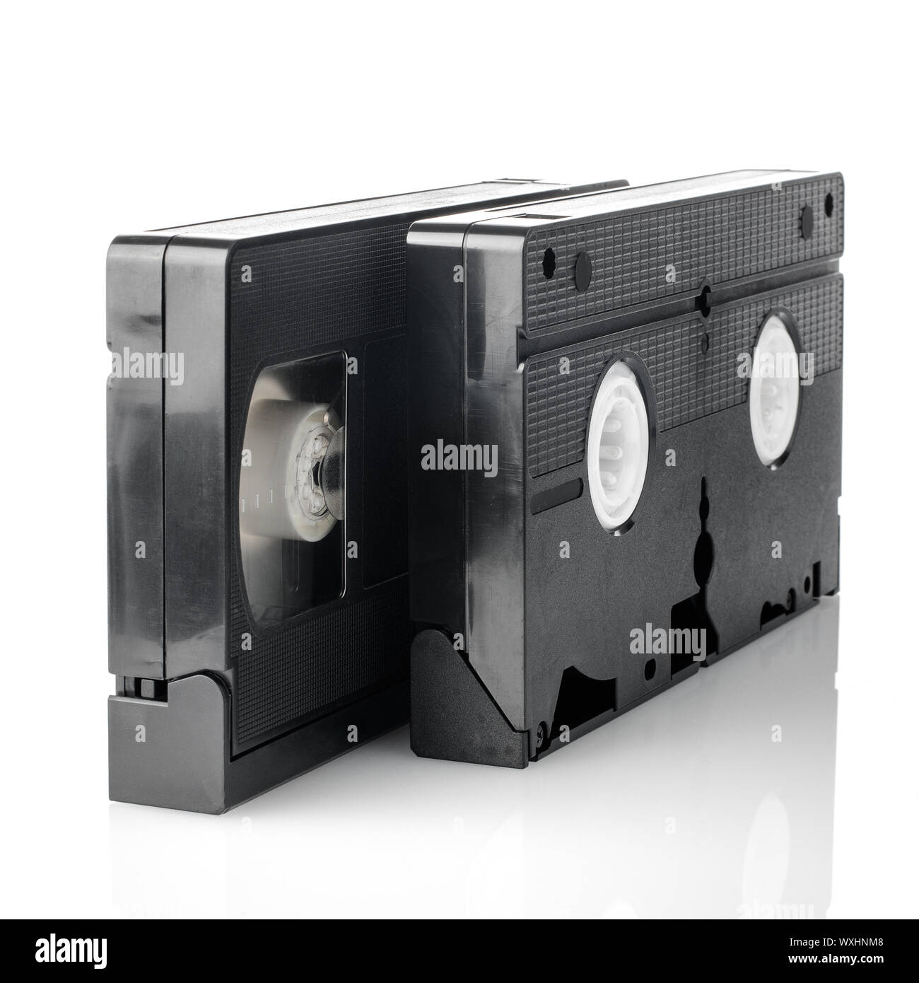 Old VHS Video tapes isolated on white background Stock Photo - Alamy