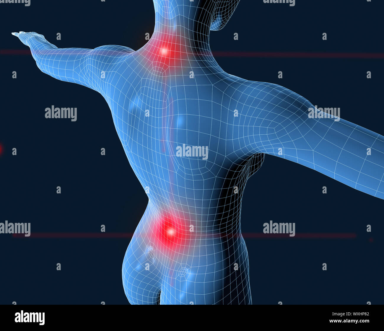 human 3d and pain Stock Photo - Alamy