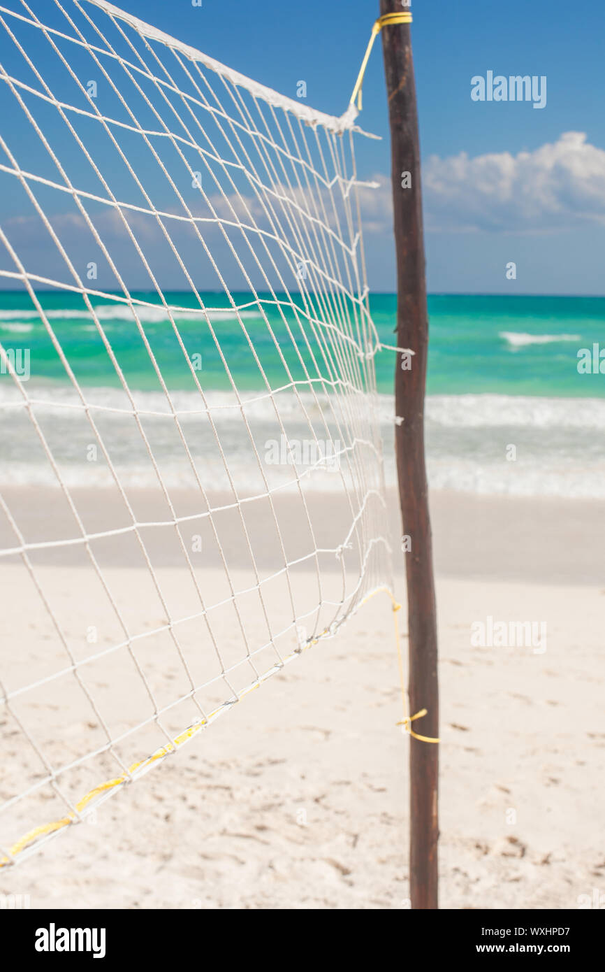 Close up basketball net at the empty tropical exotic beach Stock Photo ...