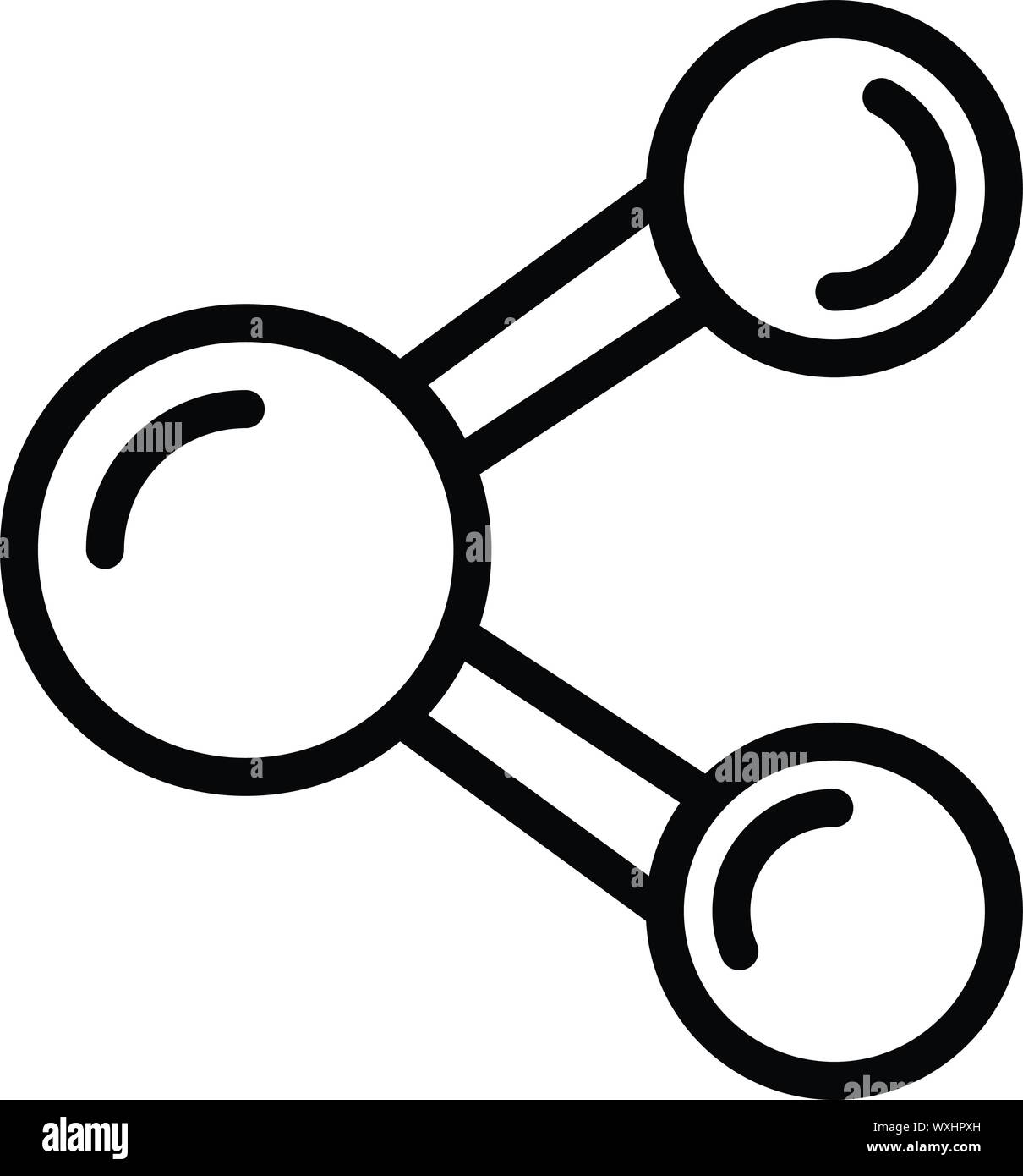 Connected balls icon. Outline connected balls vector icon for web ...