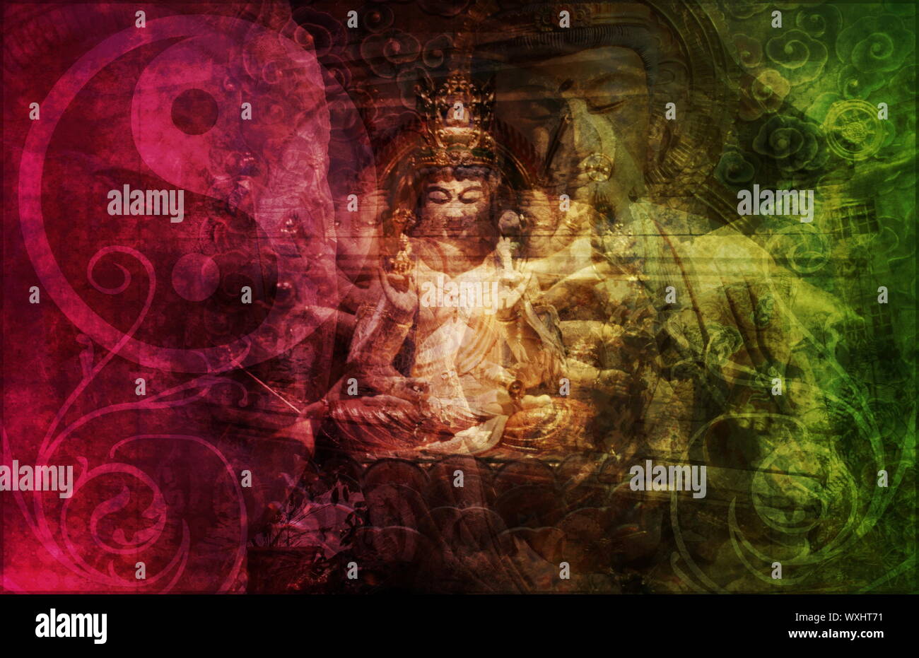 Buddha Chinese Abstract Background as a Wallpaper Stock Photo - Alamy