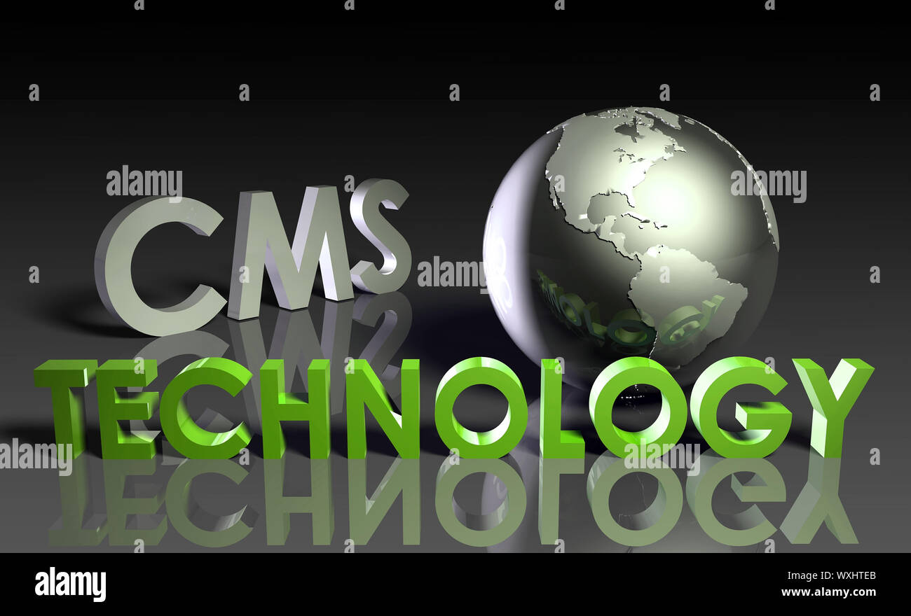 CMS Technology Internet Abstract as a Concept Stock Photo - Alamy