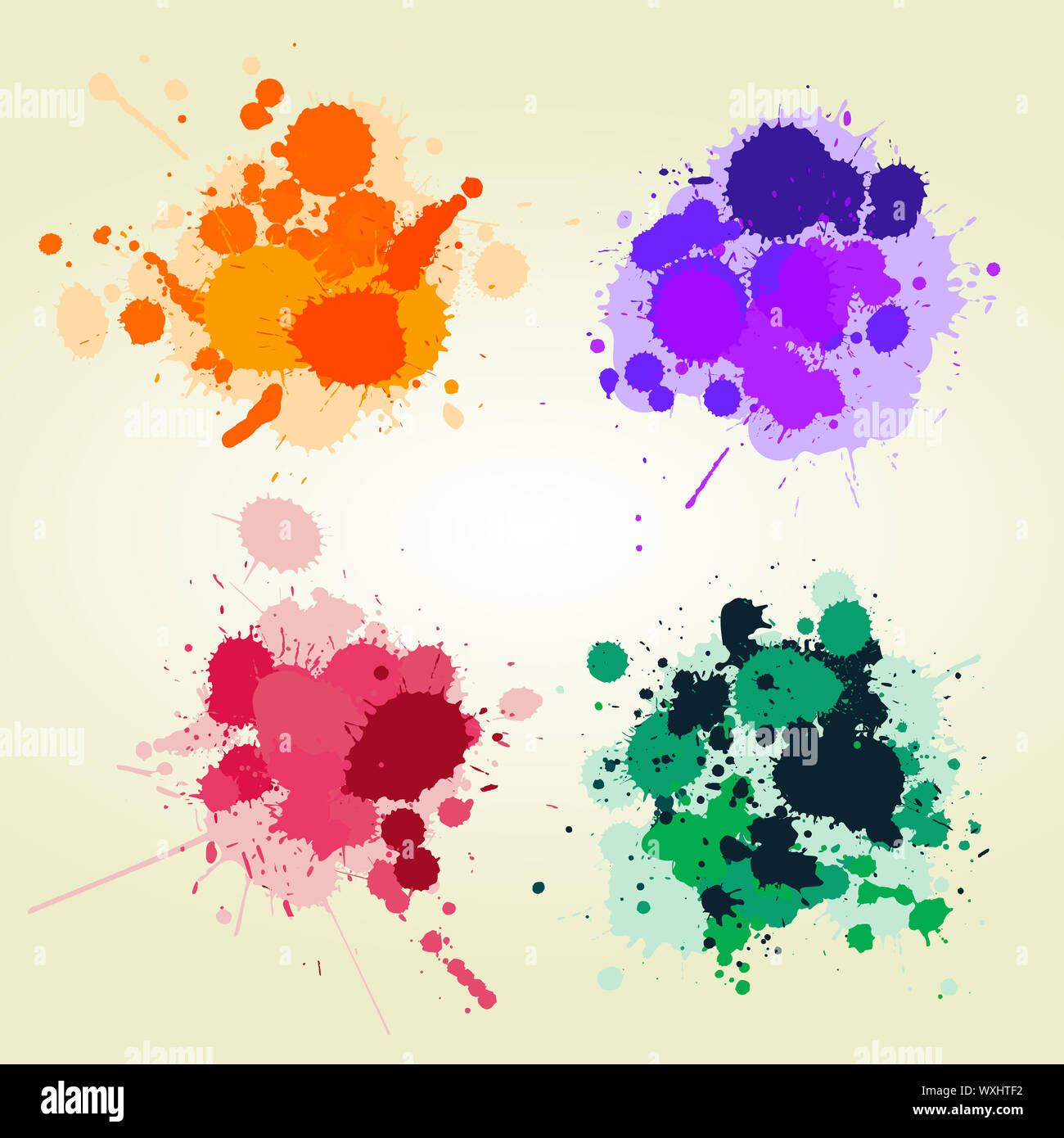 Colored paint splats background, creative design elements Stock Photo ...