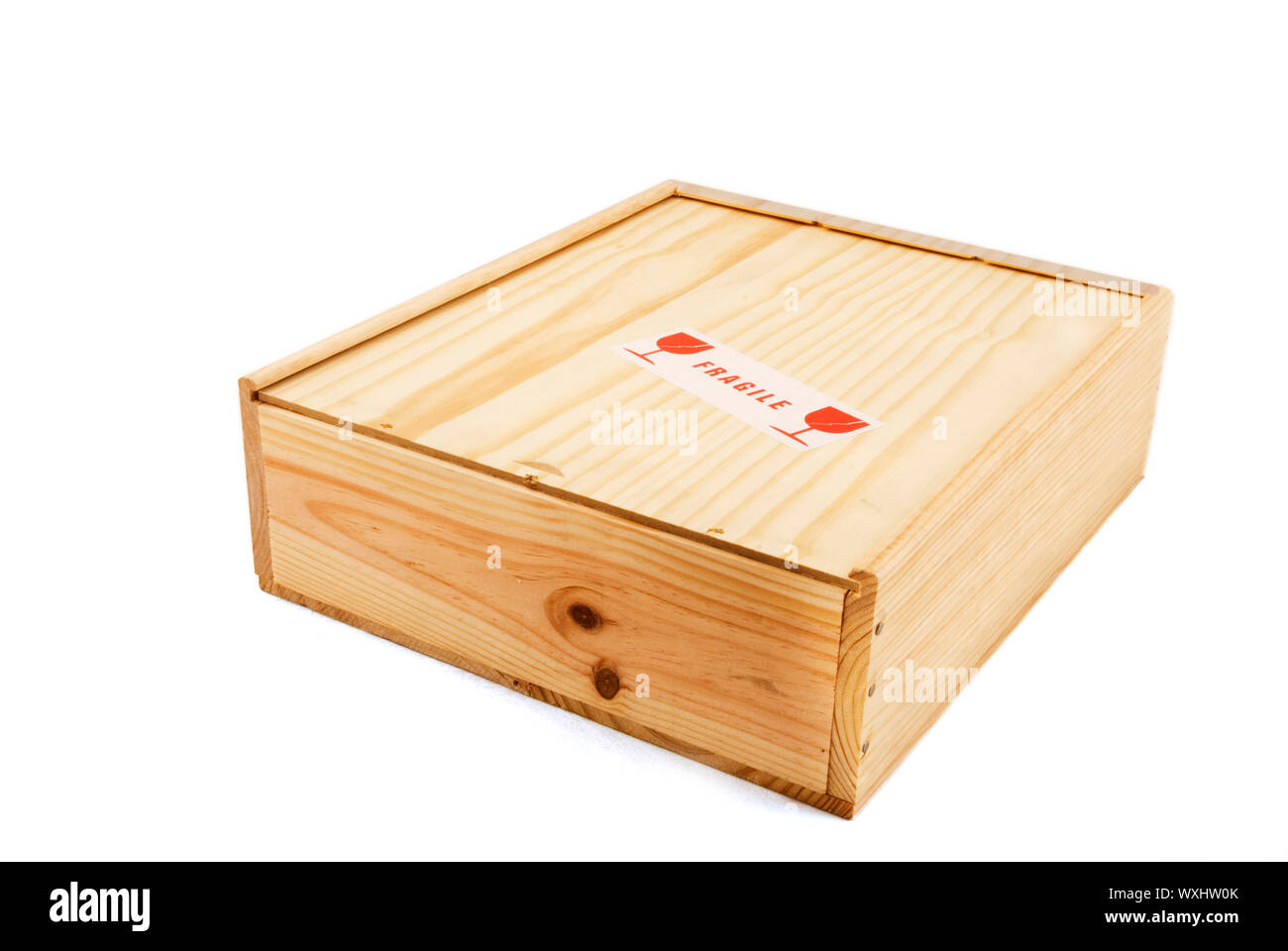 wooden crate with fragile content Stock Photo - Alamy