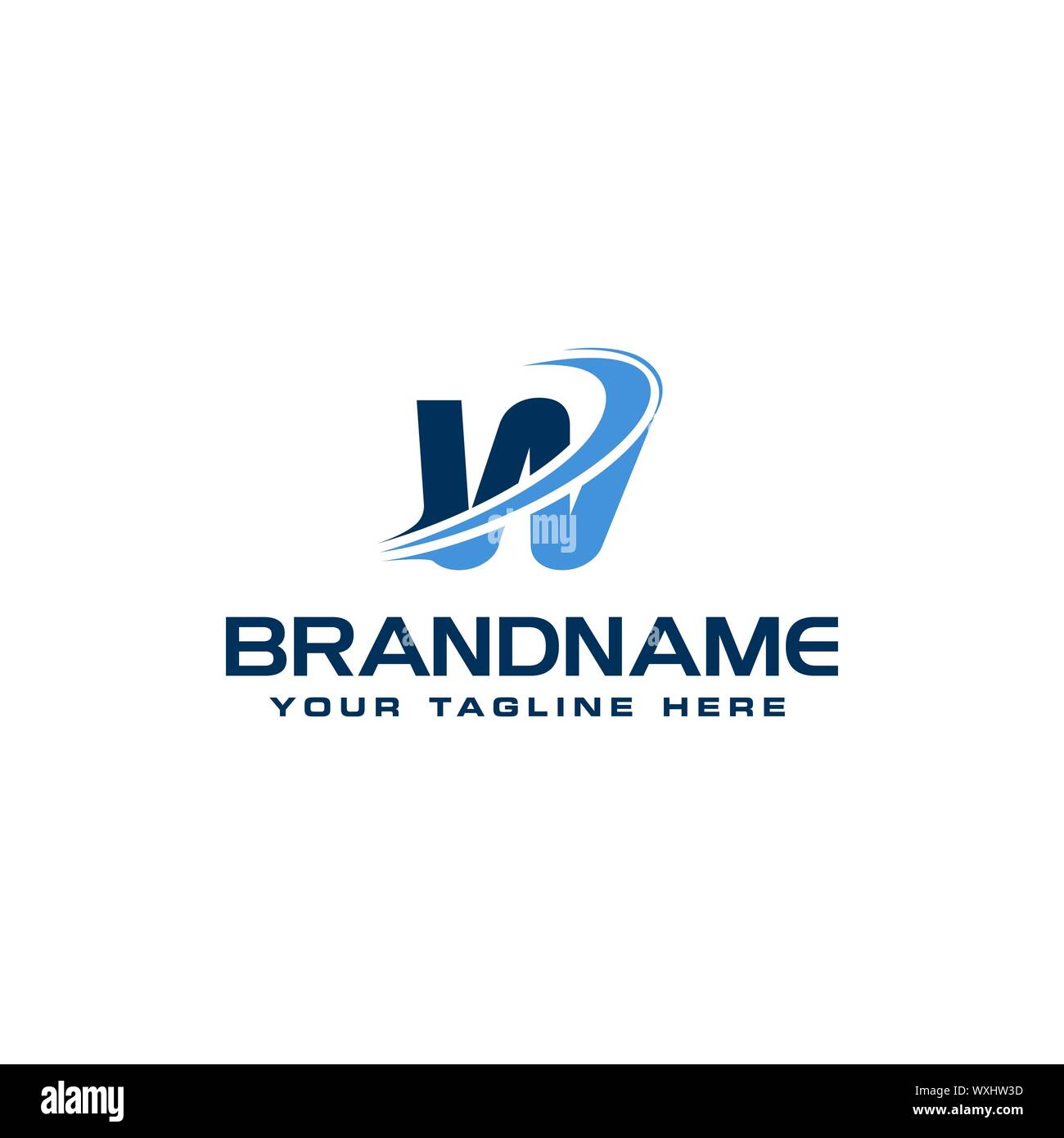 Letter W technology Solution Logo design concept template Stock Vector ...