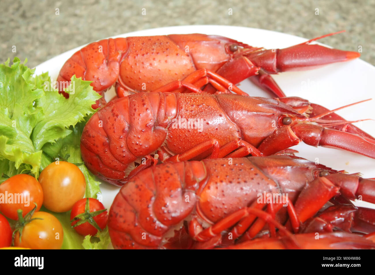 Serving red crayfish lobster hi-res stock photography and images - Alamy
