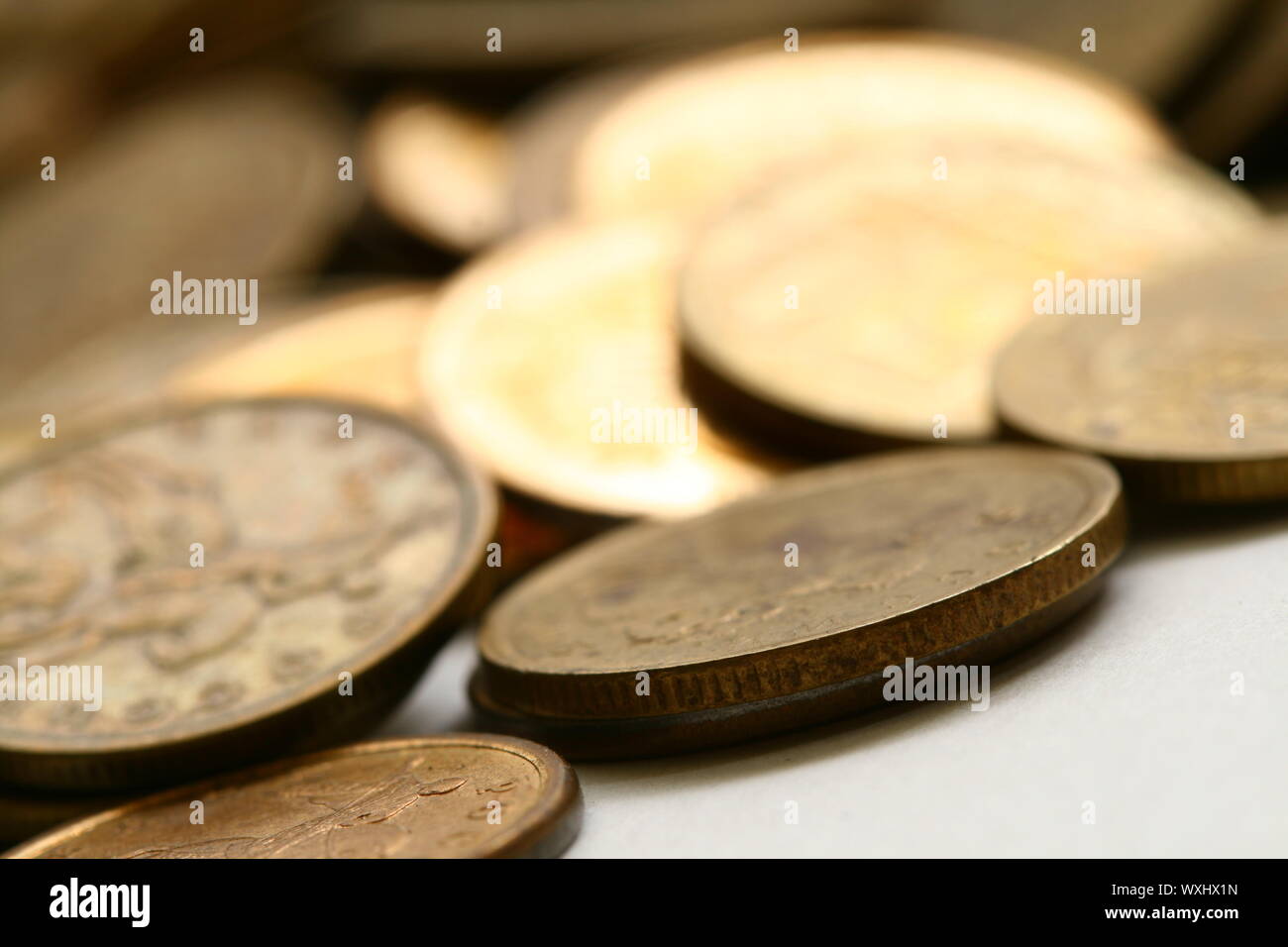 coins background macro close up Stock Photo - Alamy