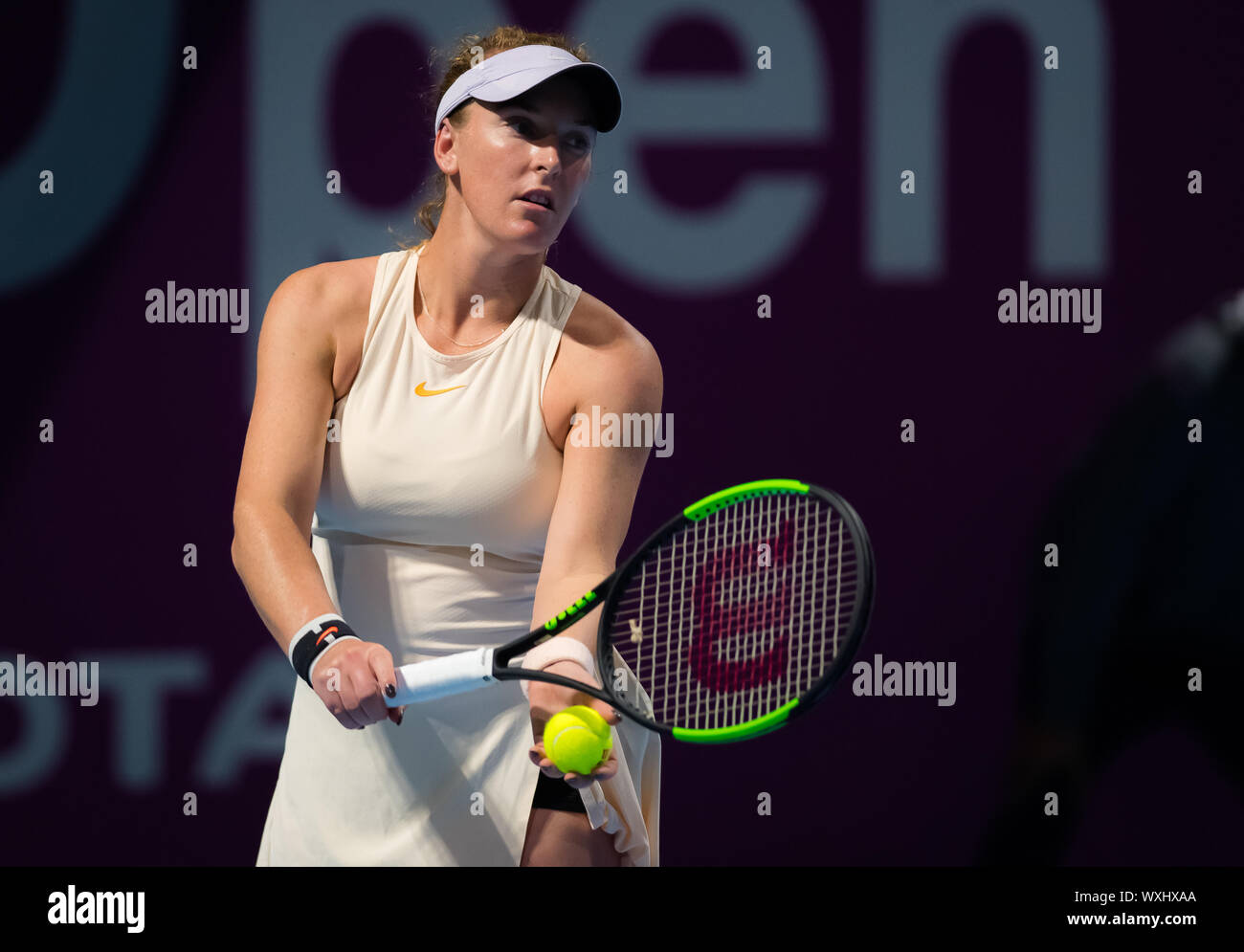 Madison Brengle of the United States in action during qualifications at ...