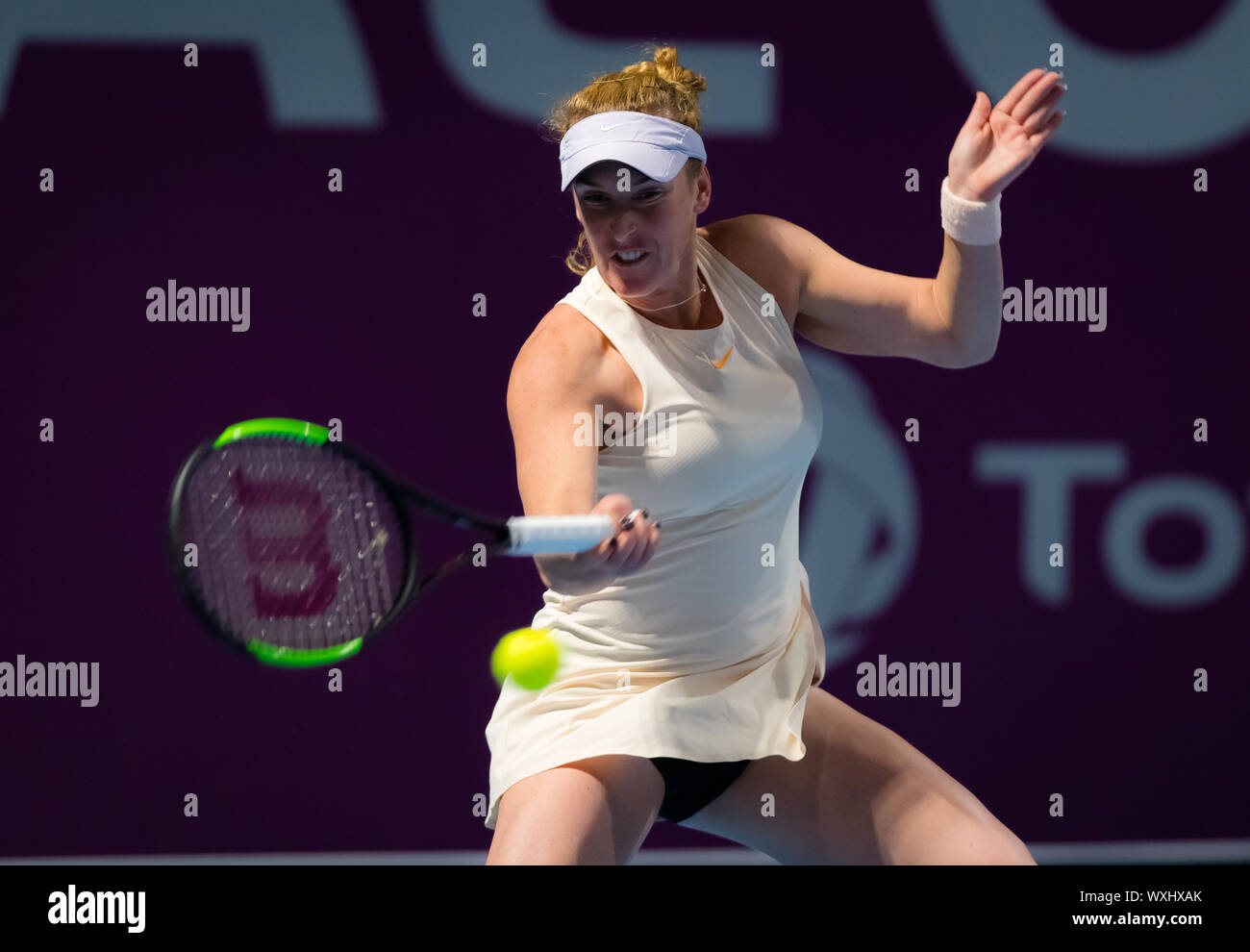 Madison Brengle of the United States in action during qualifications at ...