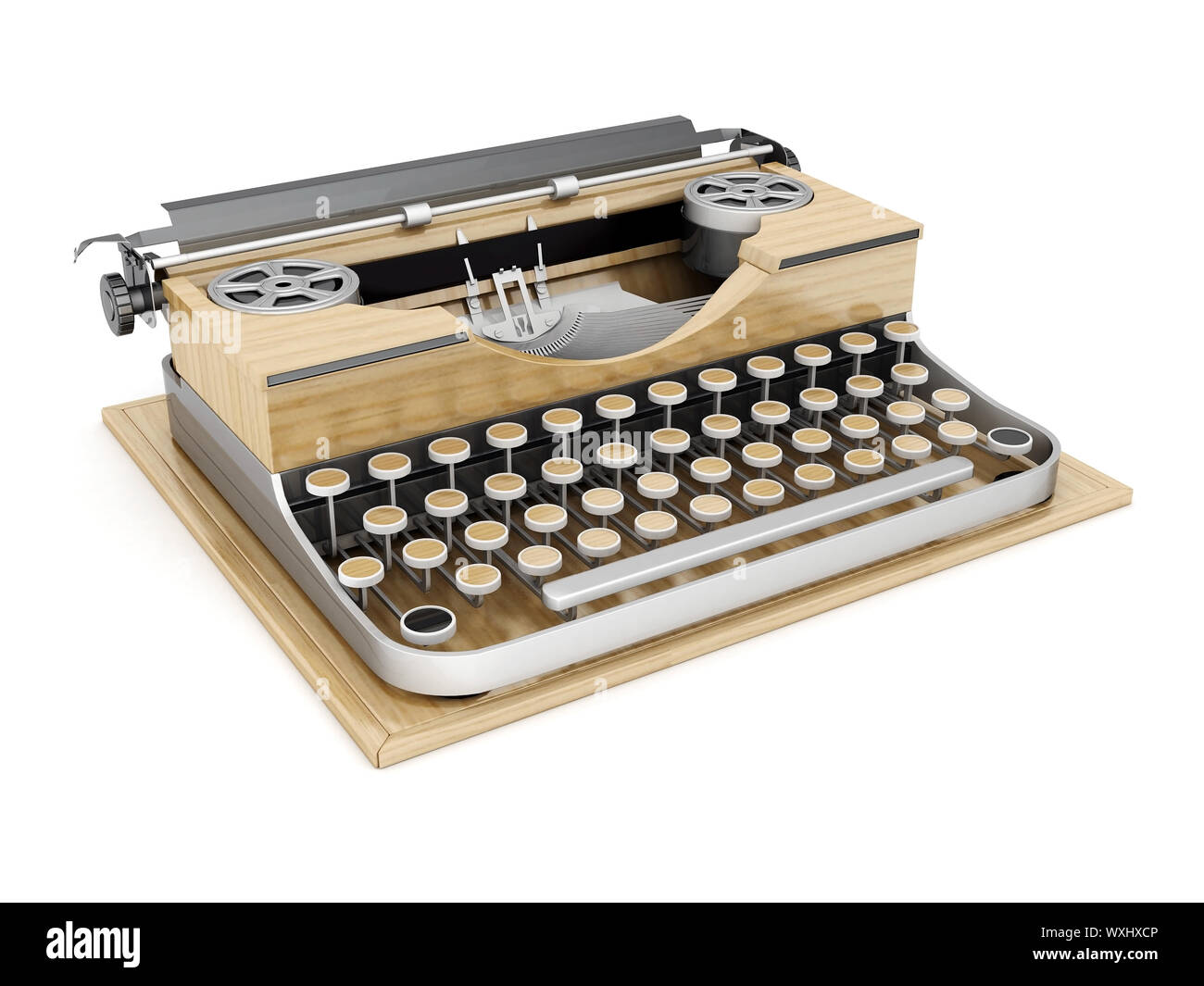Vintage typewriter isolated on white Cut Out Stock Images & Pictures ...