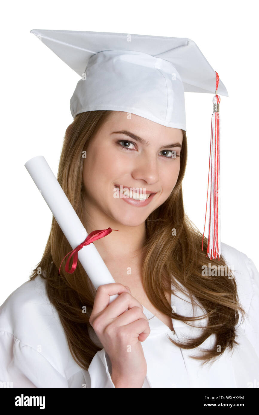 Smiling Graduation Girl Stock Photo - Alamy