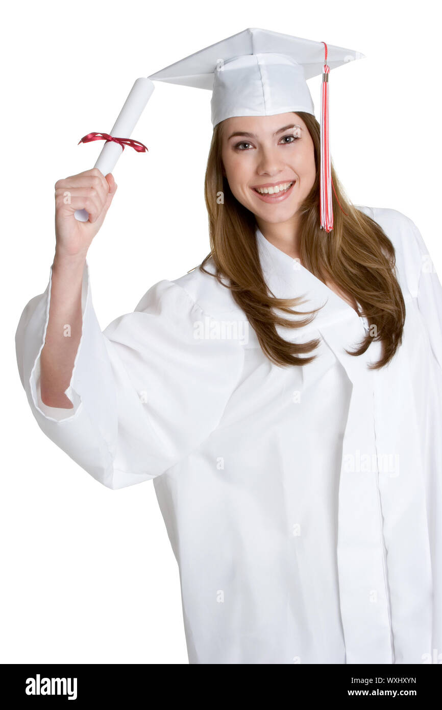 Excited smiling teen girl graduation Stock Photo - Alamy