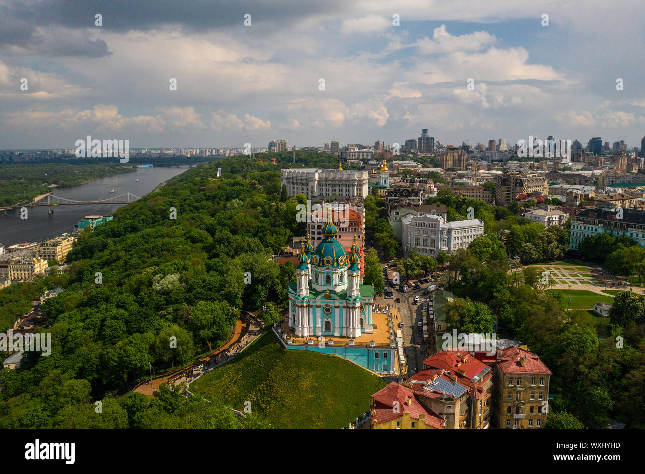 Aerial top view of saint andrews church hi-res stock photography and ...