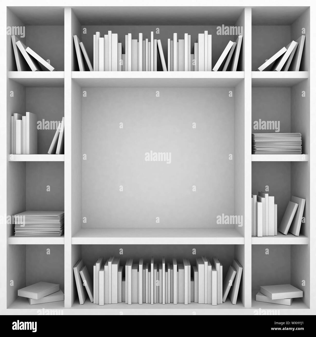 bookshelves isolated on white background Stock Photo - Alamy