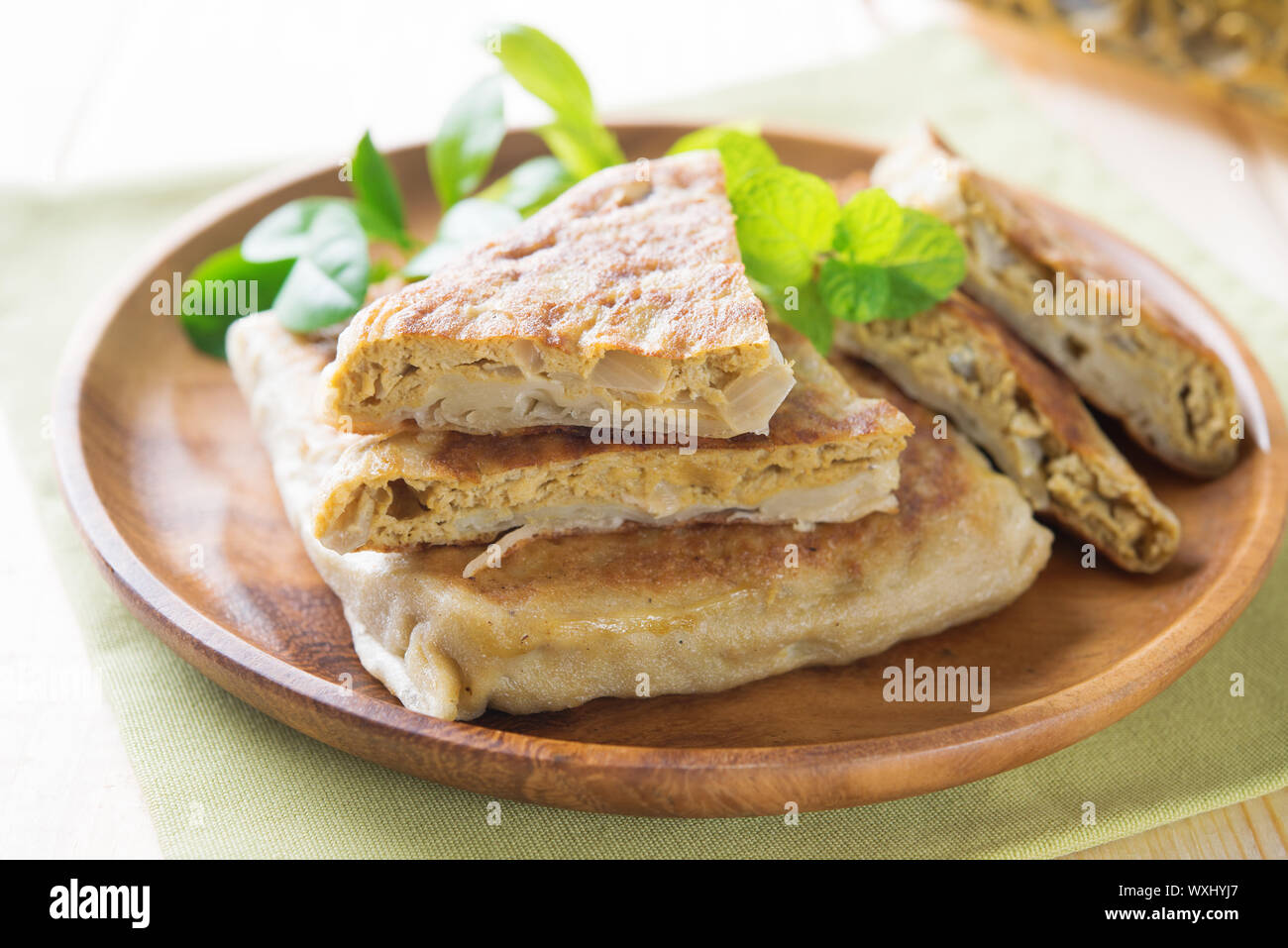 Mutabbaq (Arabian Stuffed Bread/Arabic Paratha Stock Photo - Alamy