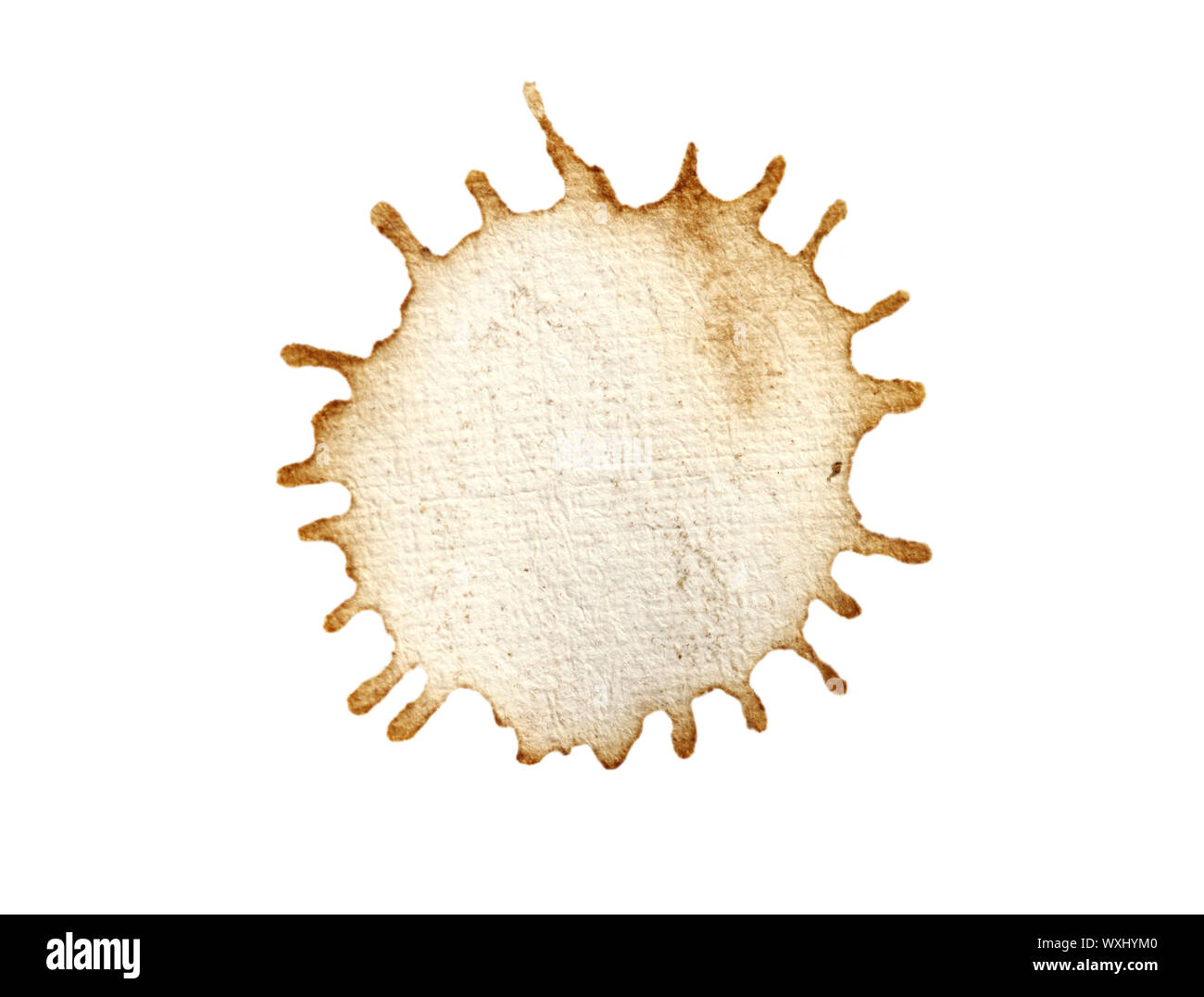 Coffee splatter isolated on white Stock Photo - Alamy