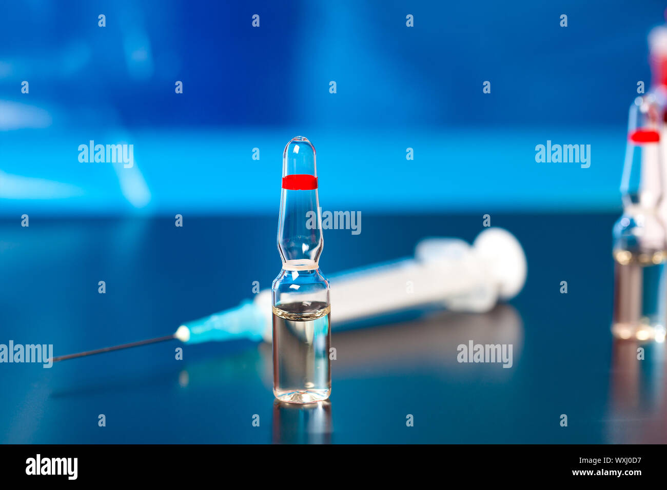 medical ampoule and syringe. Vials of medications Stock Photo - Alamy