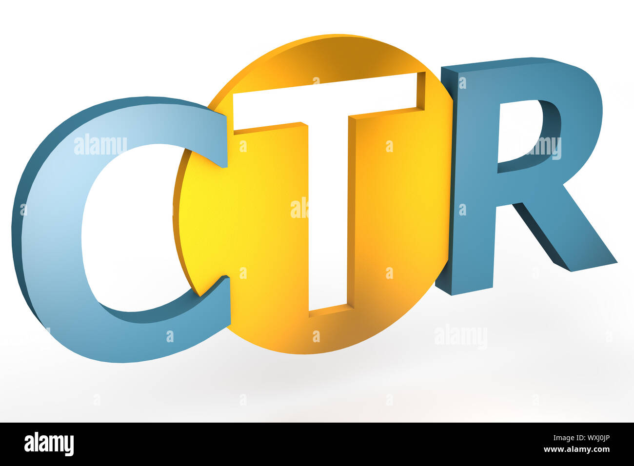 acronym concept: CTR for Click Through Rate isolated on white ...
