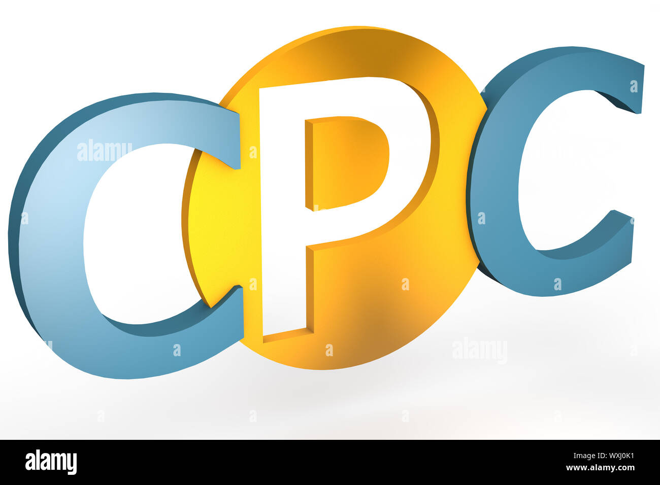 acronym concept: CPC for Cost per Click isolated on white background ...