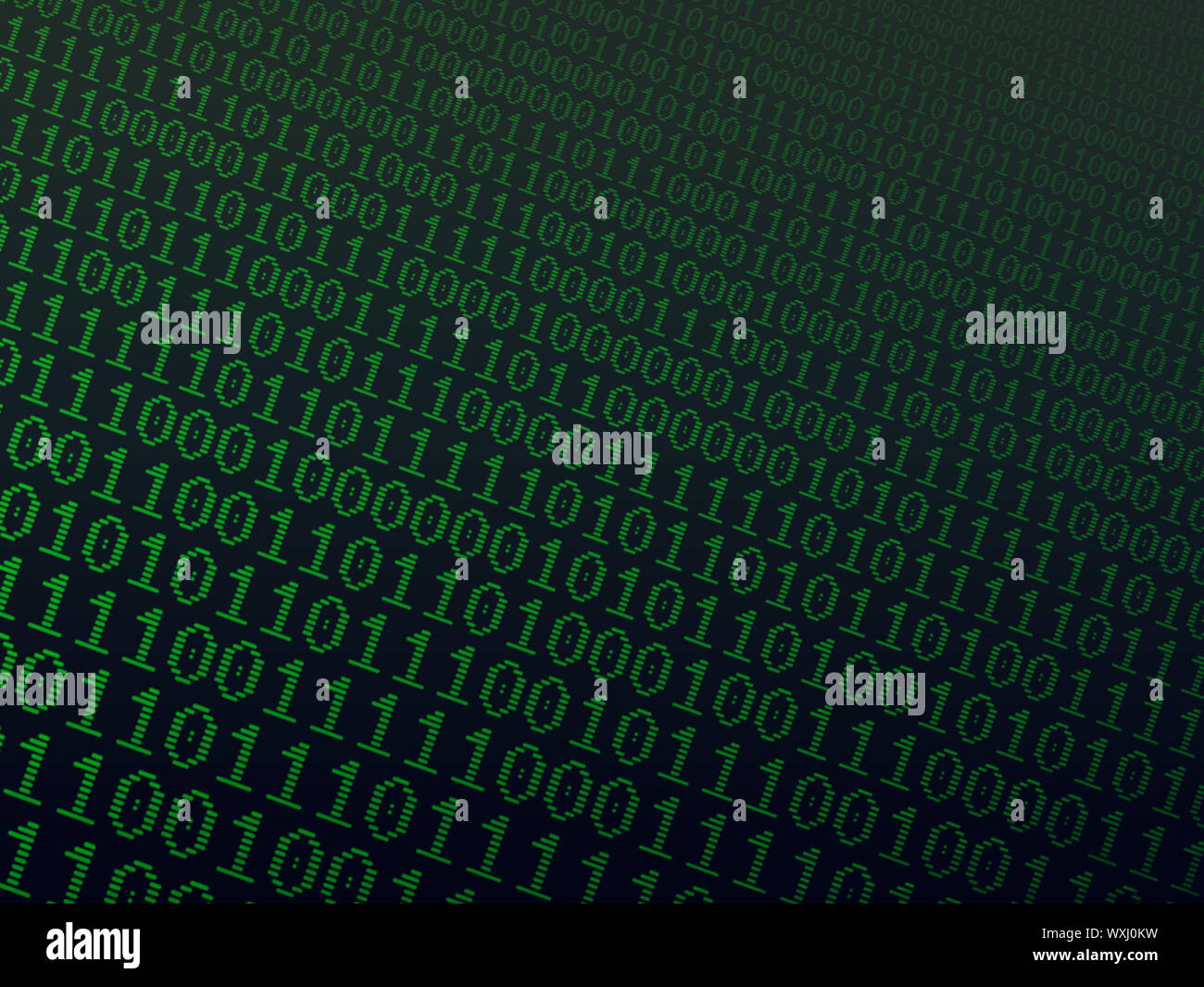 Abstract background with green binary combinations Stock Photo - Alamy