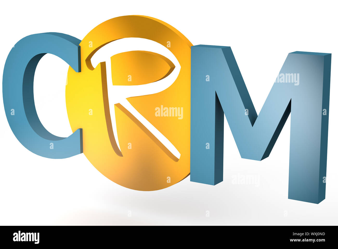 acronym concept: CRM for Customer Relationship Management isolated on ...