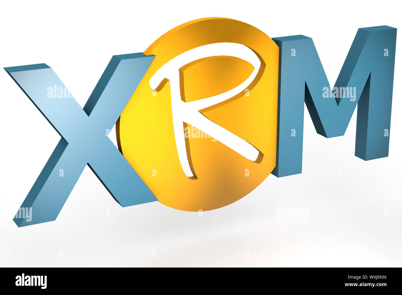 acronym concept: XRM for Extended Relationship Management isolated on ...