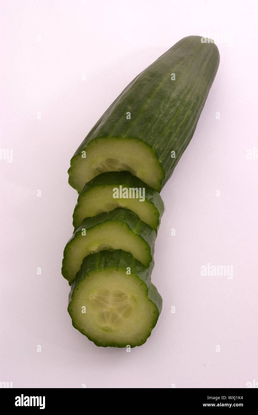 cucumber cut in slices Stock Photo - Alamy