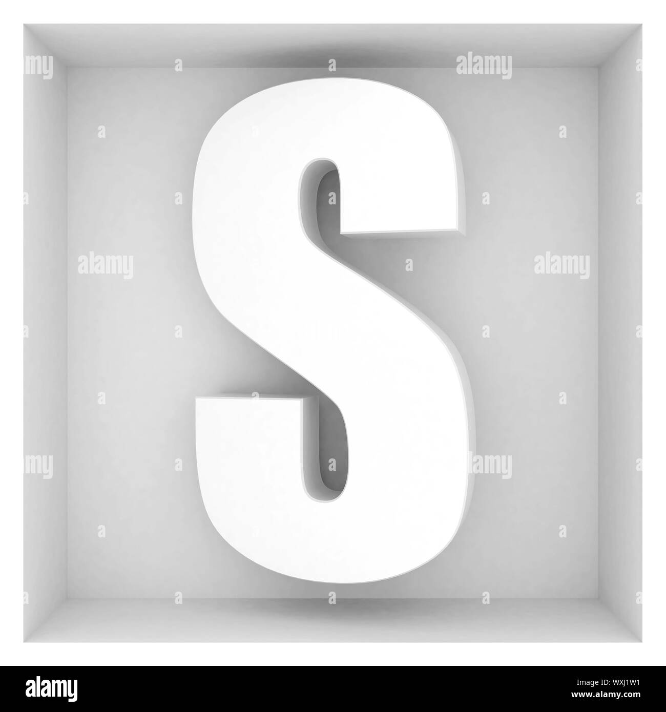 volume letter of the alphabet on a gray background Stock Photo - Alamy