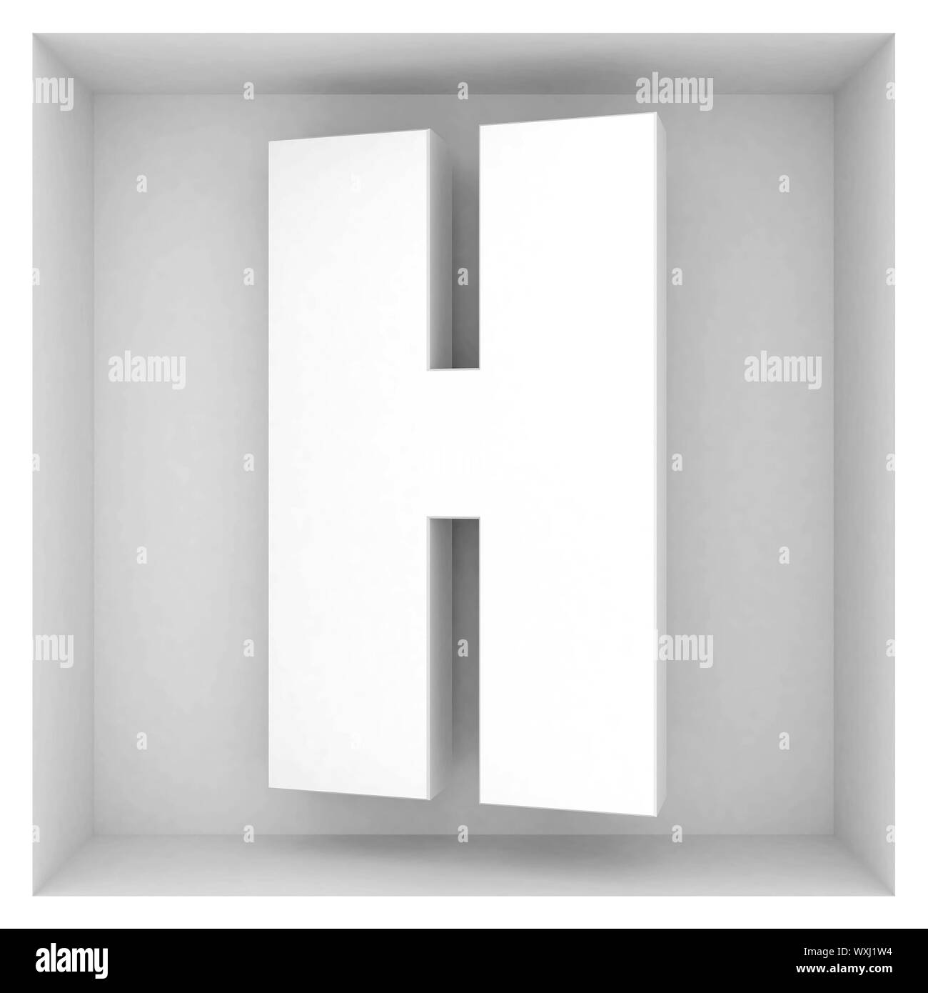 volume letter of the alphabet on a gray background Stock Photo - Alamy