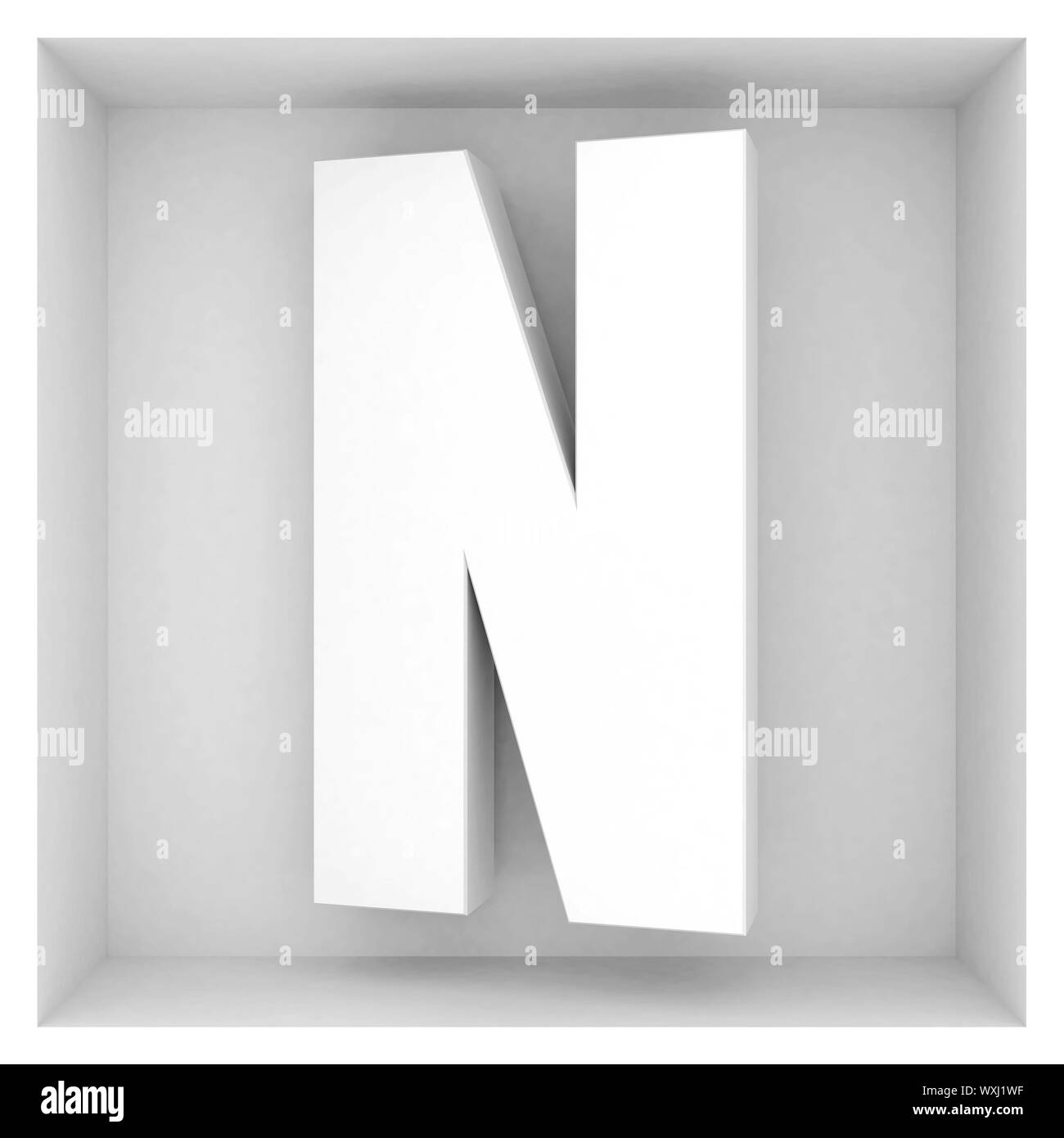 volume letter of the alphabet on a gray background Stock Photo - Alamy