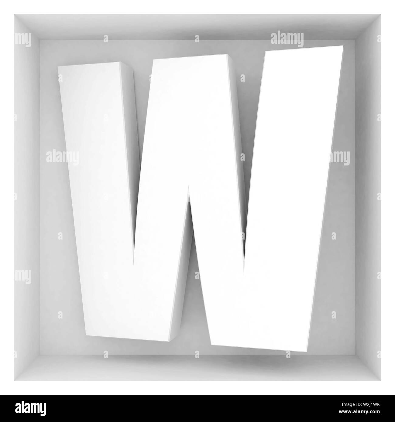 volume letter of the alphabet on a gray background Stock Photo - Alamy