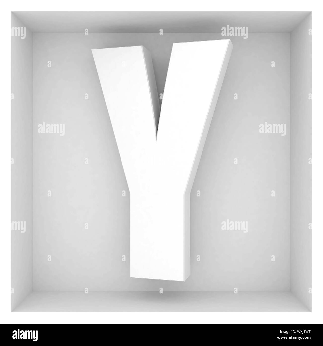 volume letter of the alphabet on a gray background Stock Photo - Alamy