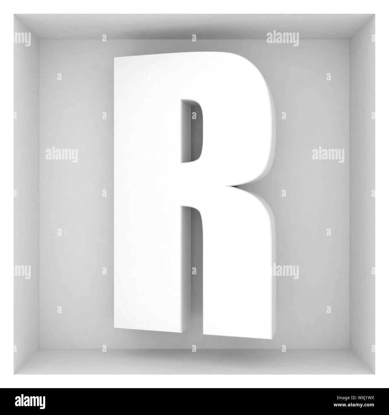 volume letter of the alphabet on a gray background Stock Photo - Alamy