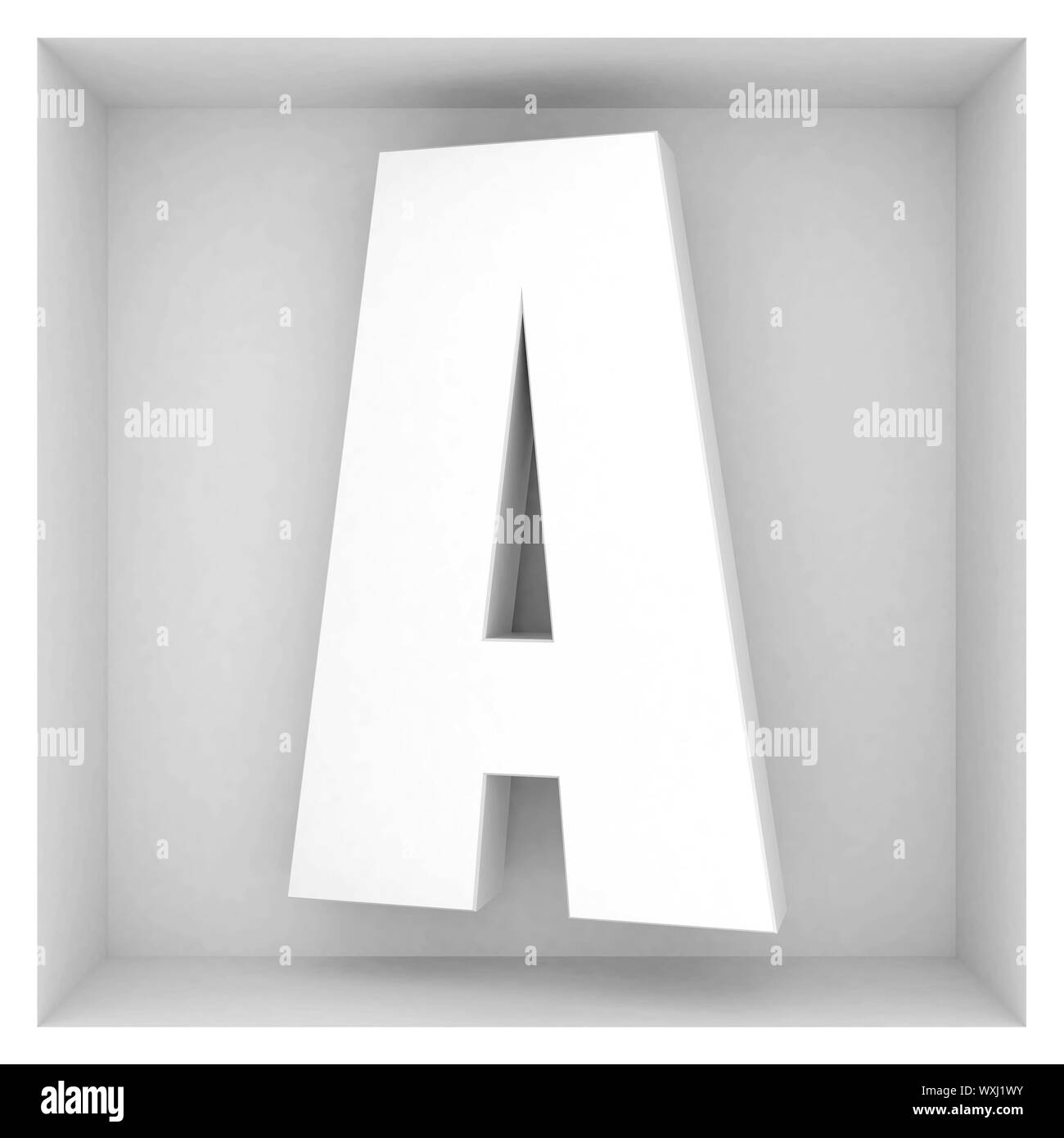 volume letter of the alphabet on a gray background Stock Photo - Alamy